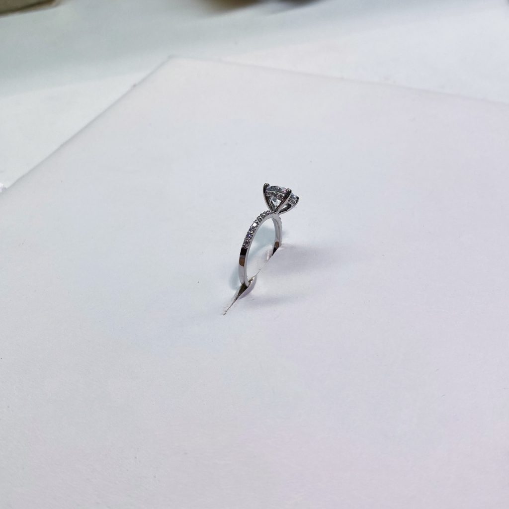 2 CT Lab Grown Diamond Engagement Ring 14K White Gold | Katz Jewelry ...